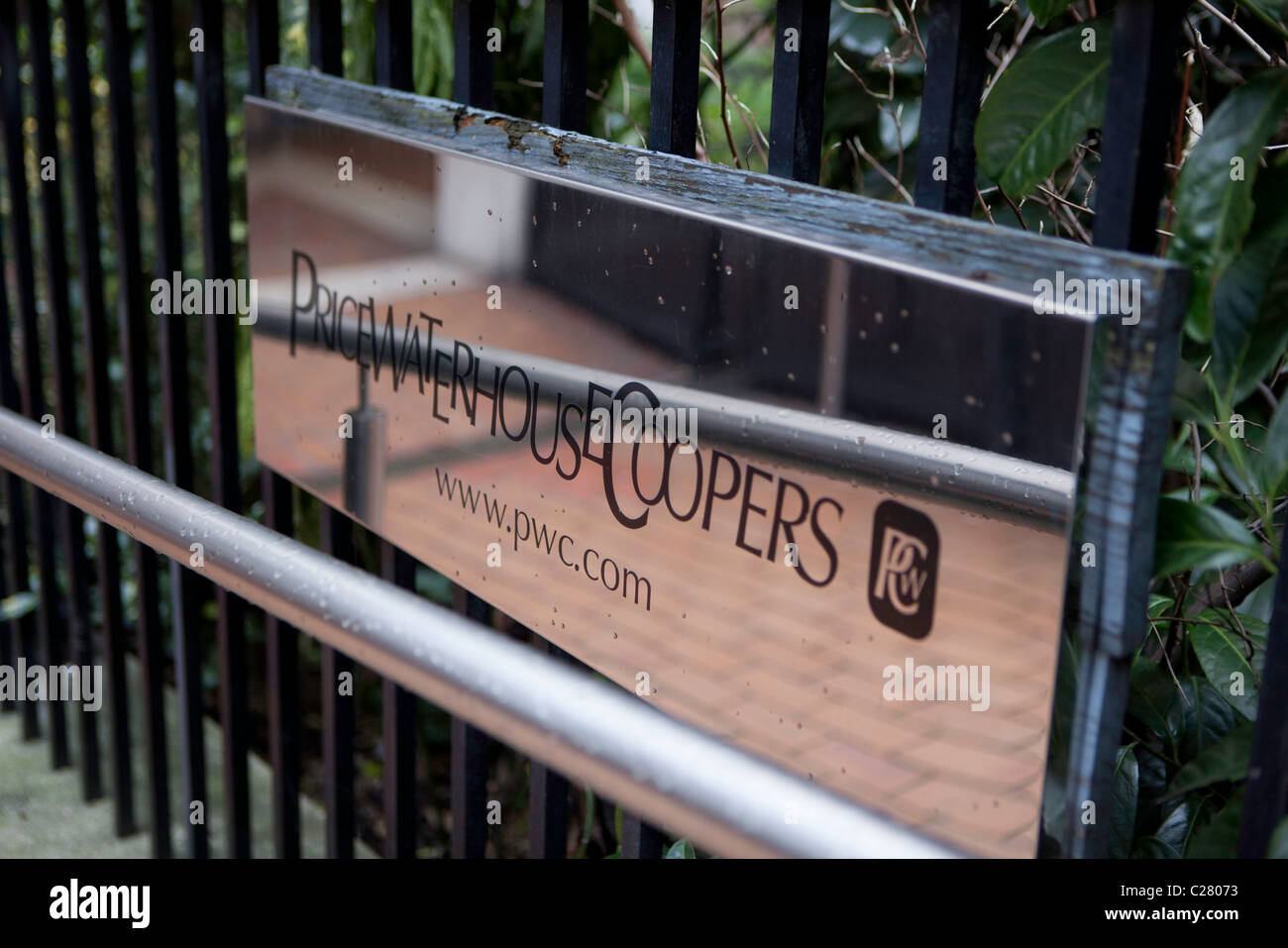 The sign to Price Waterhouse Coopers PWC Stock Photo - Alamy