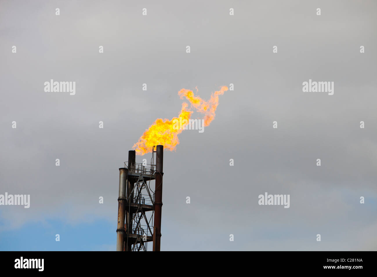 Gas flare flame stack hi-res stock photography and images - Alamy