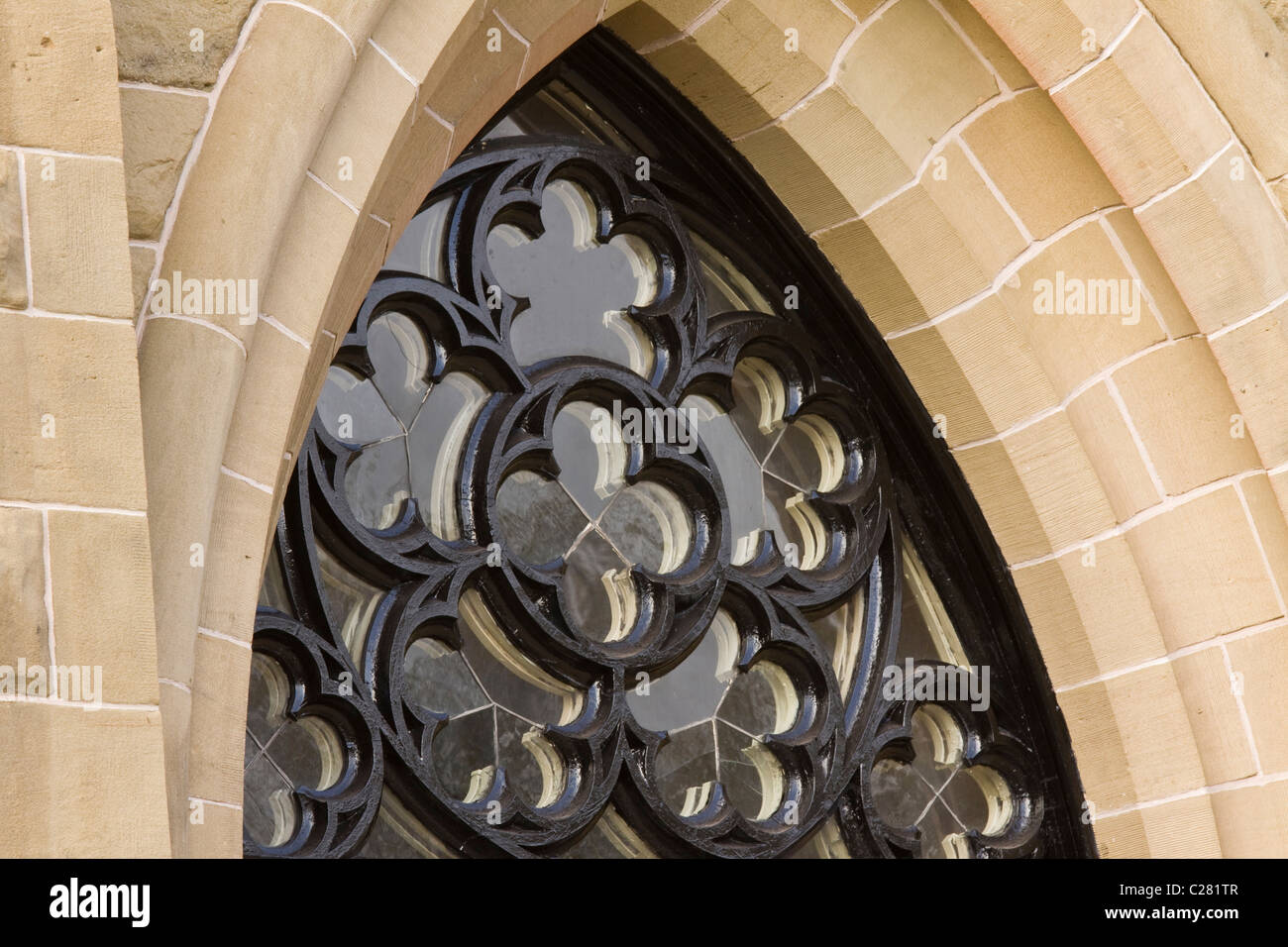 Architectural Details of Gothic style arched window. Saint Dunstans ...