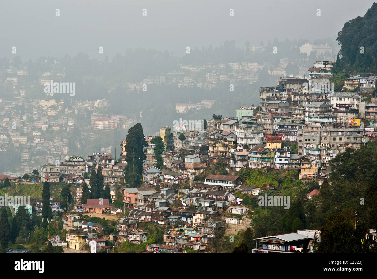 A city of Darjeeling from the above Stock Photo - Alamy