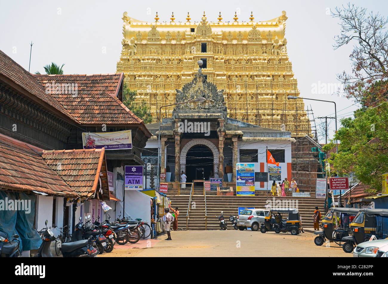 Golden Temple of Trivandrum Stock Photo - Alamy