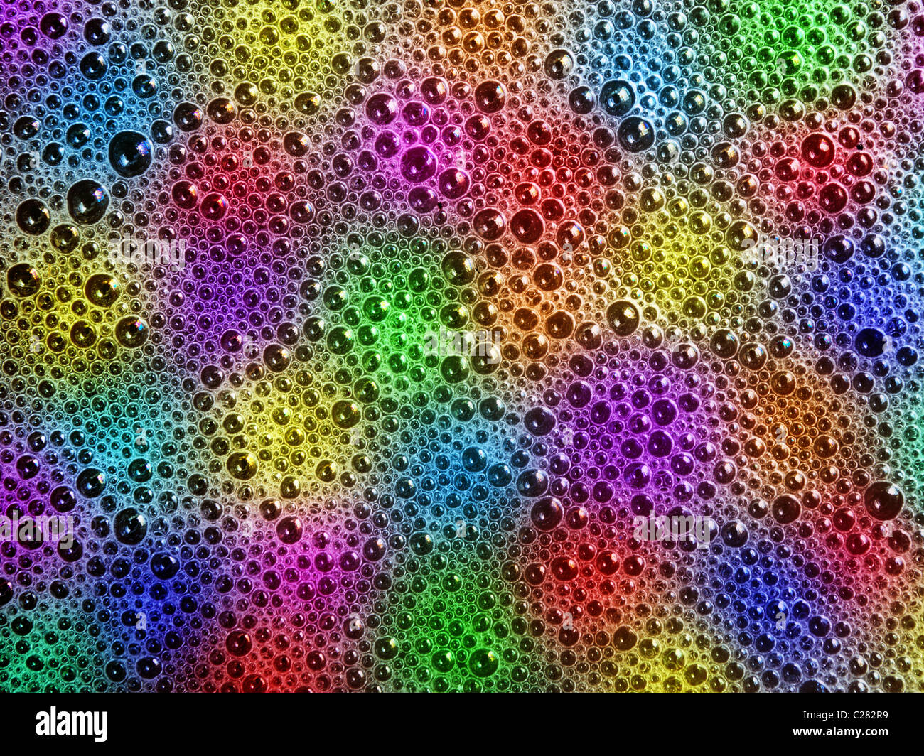 Bright rainbow colored background soap bubbles Stock Photo - Alamy