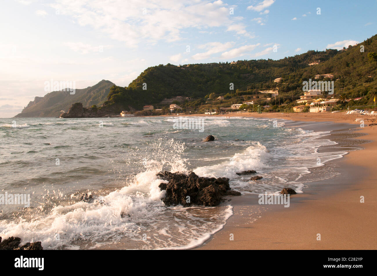 Corfu, Greece. October. Pelekas beach Stock Photo - Alamy