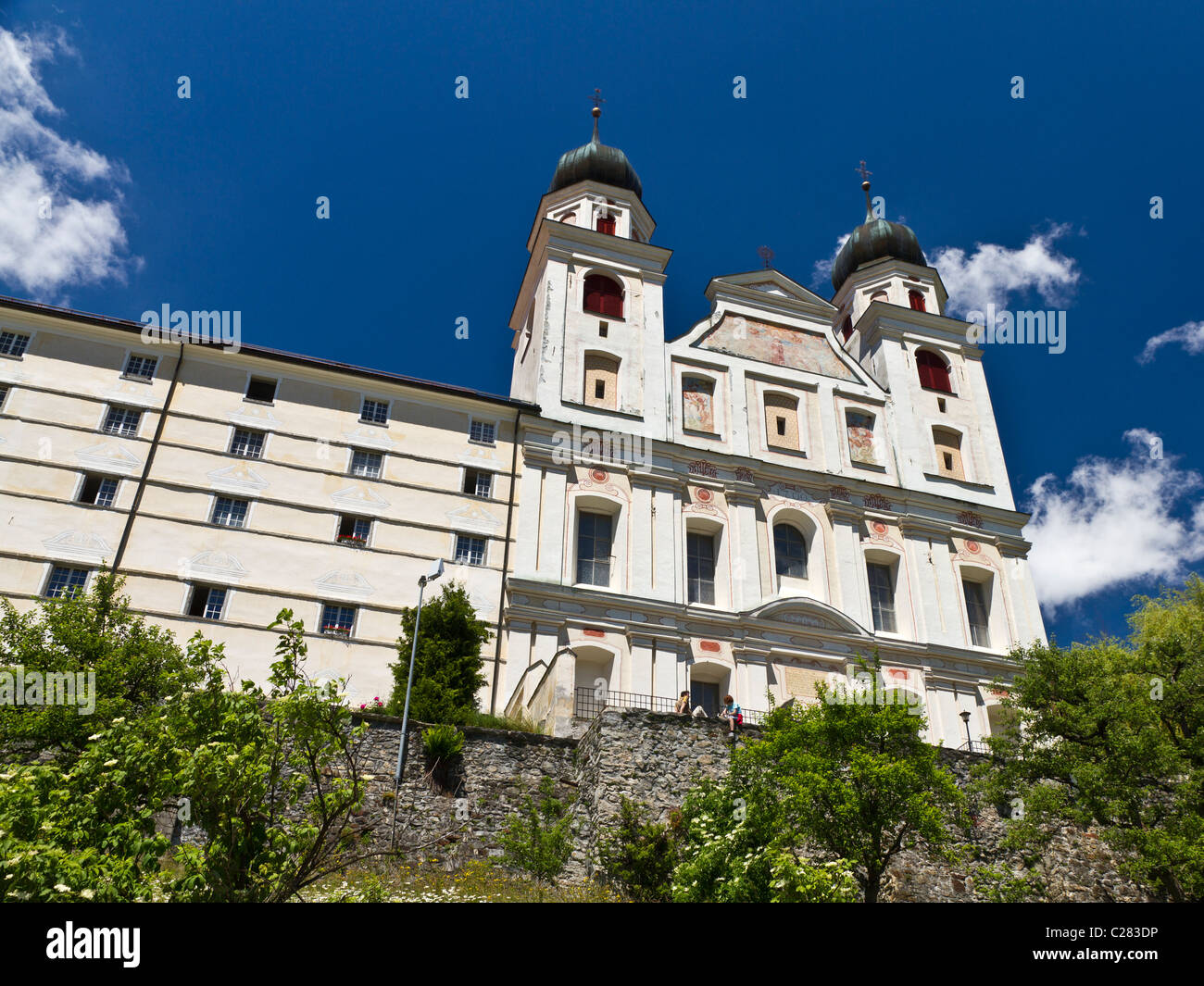 famous benedictine monastery of Disentis in Switzerland which roots go ...