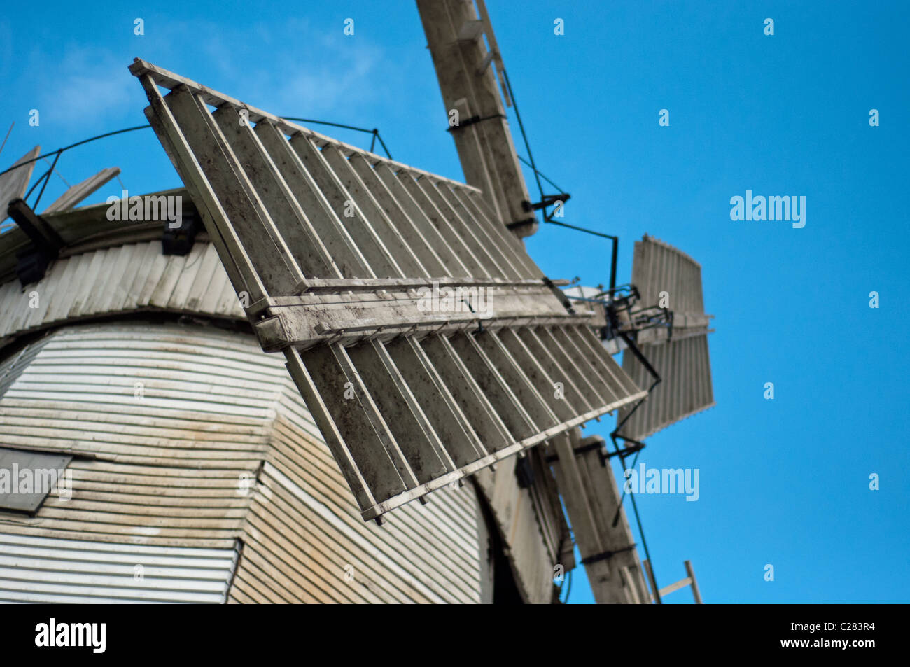 Windmill with blue sky Stock Photo - Alamy