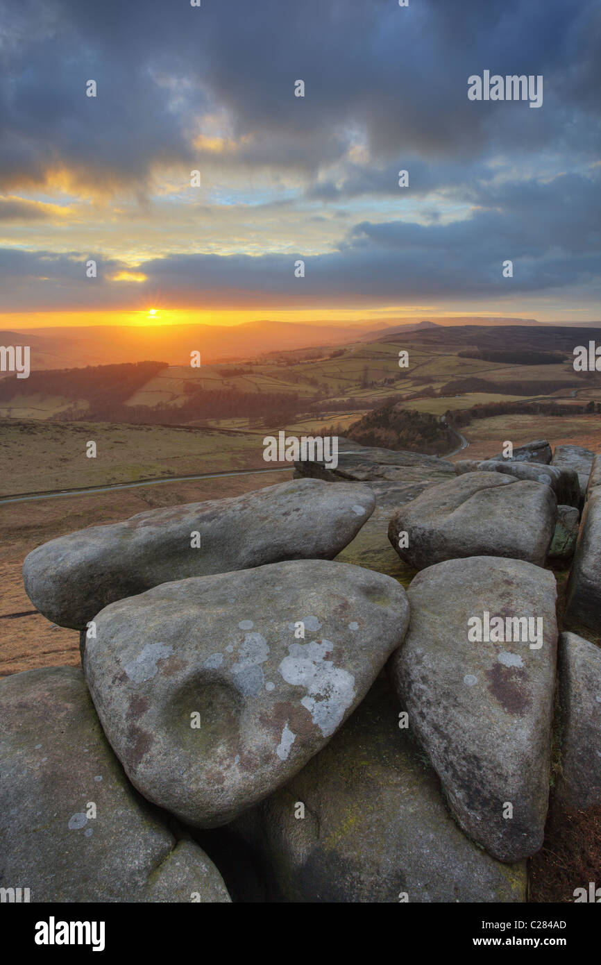 Stanage edge sunset clouds hi-res stock photography and images - Alamy
