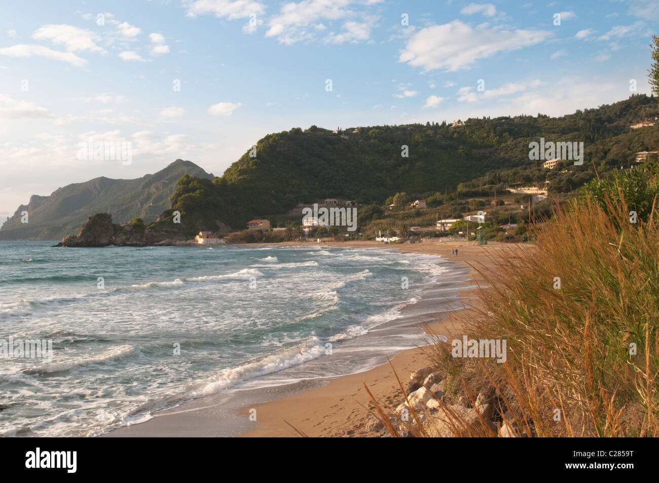 Corfu, Greece. October. Pelekas beach Stock Photo - Alamy