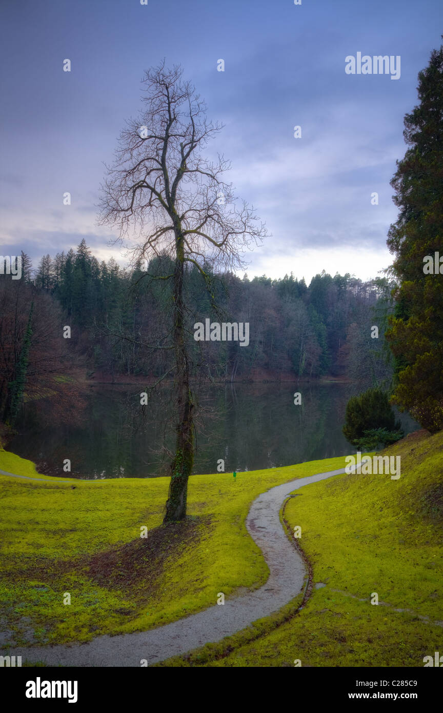 Landscape of a park Stock Photo - Alamy