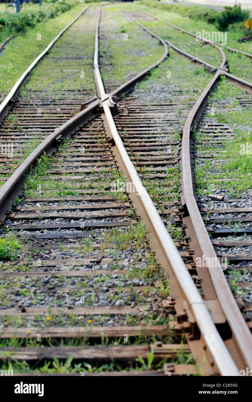 Long railroad tracks close hi-res stock photography and images - Alamy