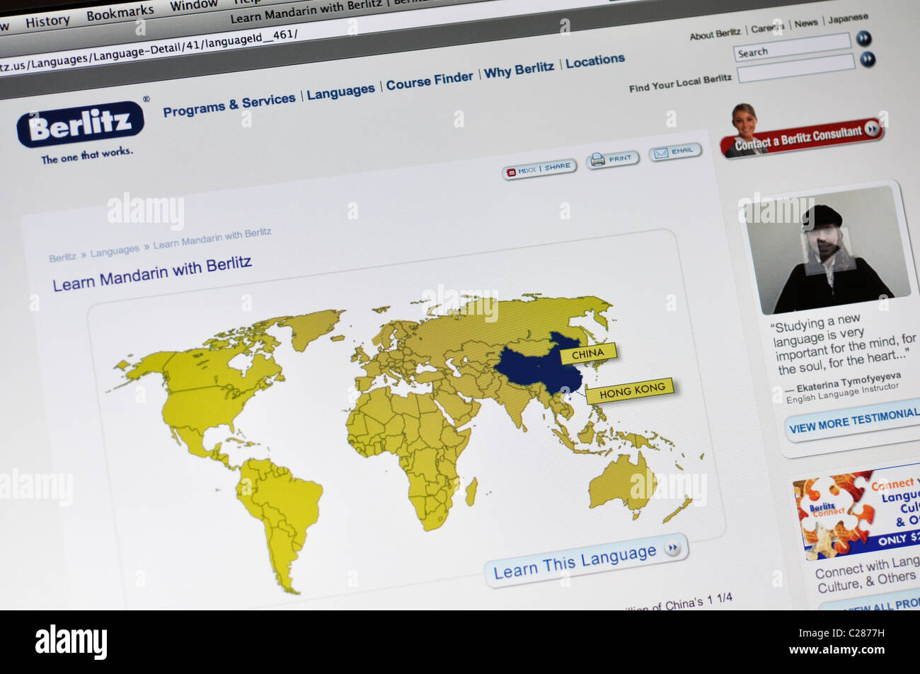 Berlitz language learning website Stock Photo - Alamy