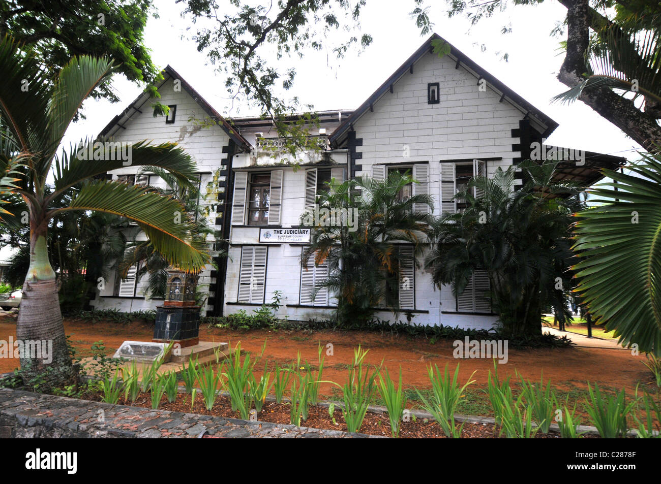 Court building Mahe, Seychelles Stock Photo - Alamy