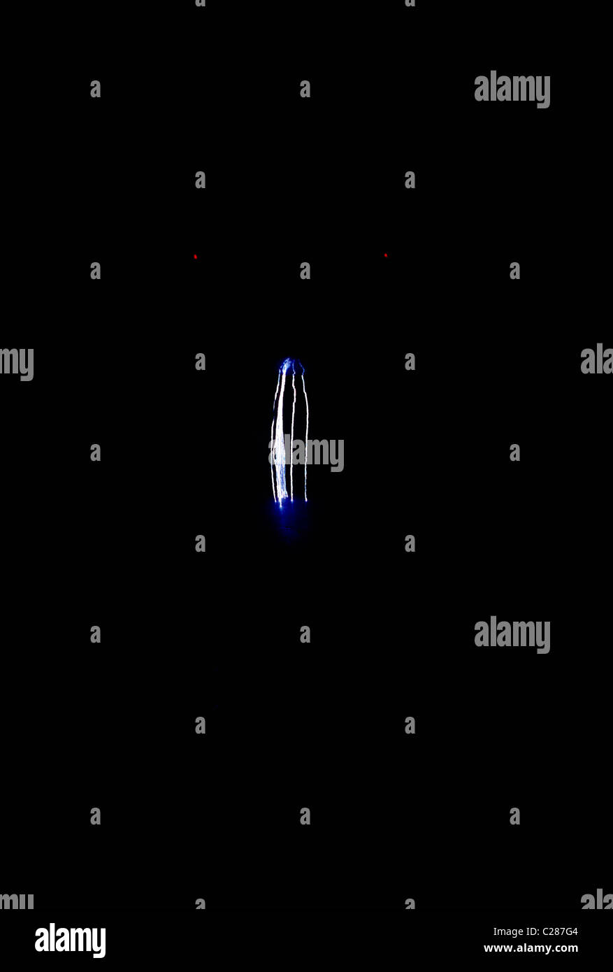 Close up photograph of an electrical arc between two contacts Stock ...