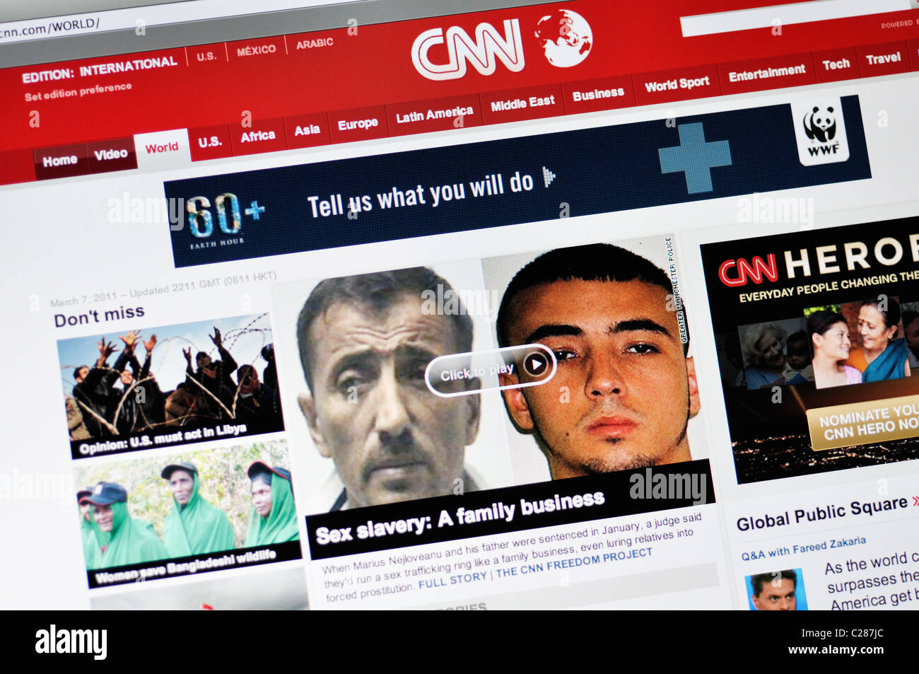 CNN world news website Stock Photo - Alamy