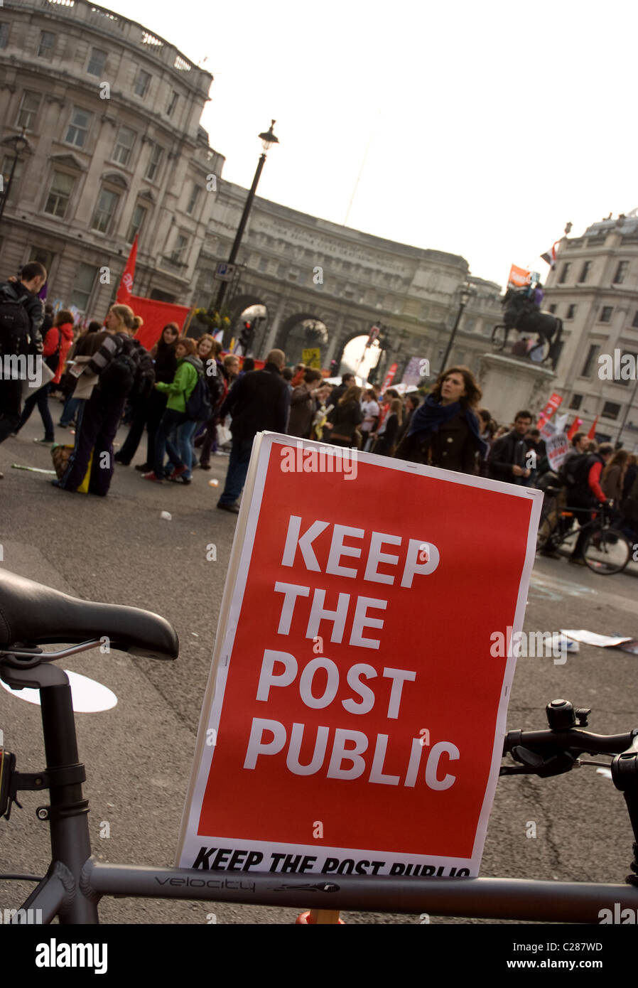 keep the post public placard Stock Photo - Alamy