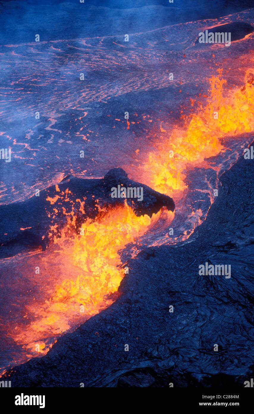 Rift eruption near Pu'u O'o; Hawaii Volcanoes National Park, Island of ...