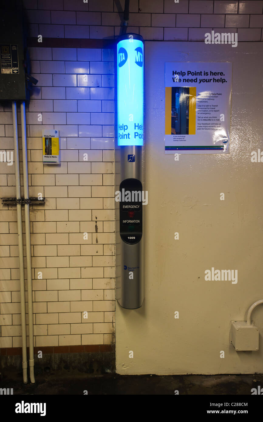 The NYC Transit Authority tests a new Help Point terminal in the 23rd ...