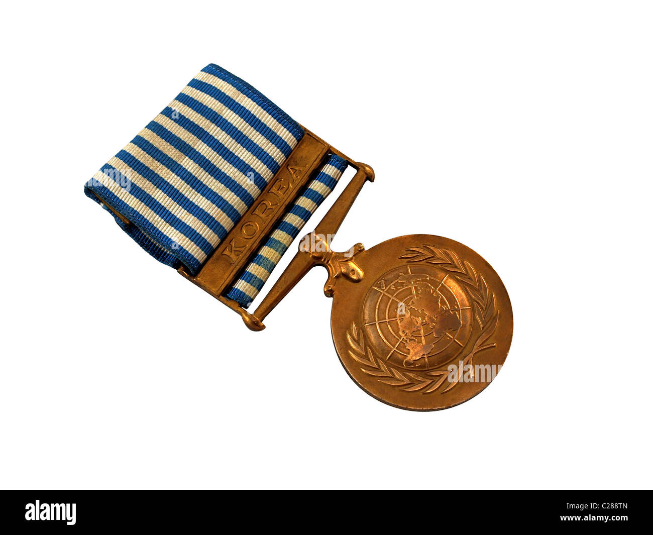 UN peacekeeping medal for service in Korea Stock Photo - Alamy