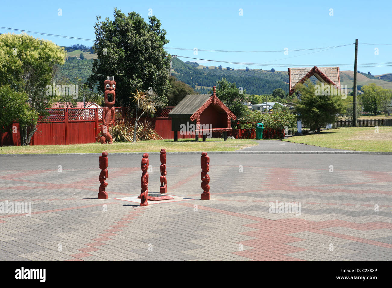 The Tamatekapua Rotorua meeting house of the Te Arawa tribe North ...