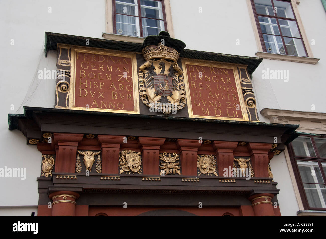 Austria, Vienna. Hofburg Palace, winter residence of the royal ...