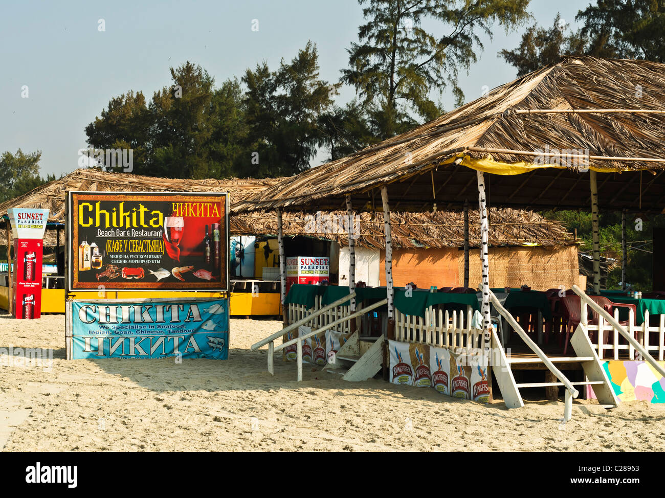 Beach Shack on Varca Beach, Goa, India Stock Photo - Alamy