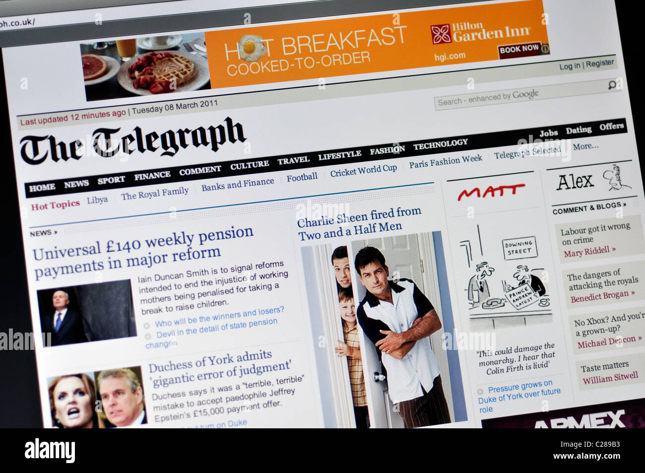 Telegraph news hi-res stock photography and images - Alamy