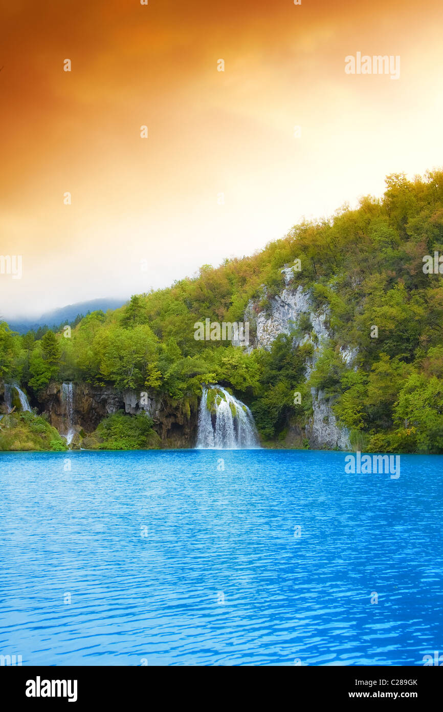 Landscape of a beautiful lake Stock Photo - Alamy