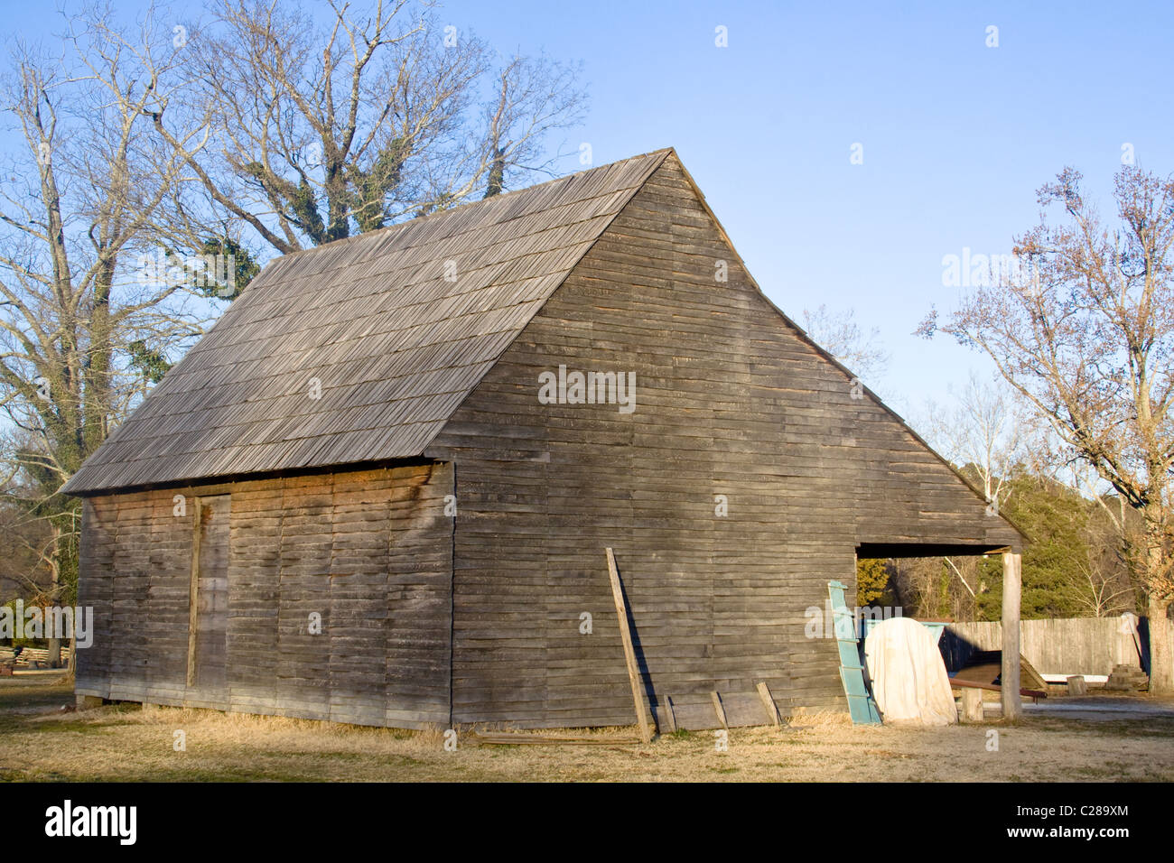 Rustic farm barn exhibited at The Great Hopes Plantation - historic ...