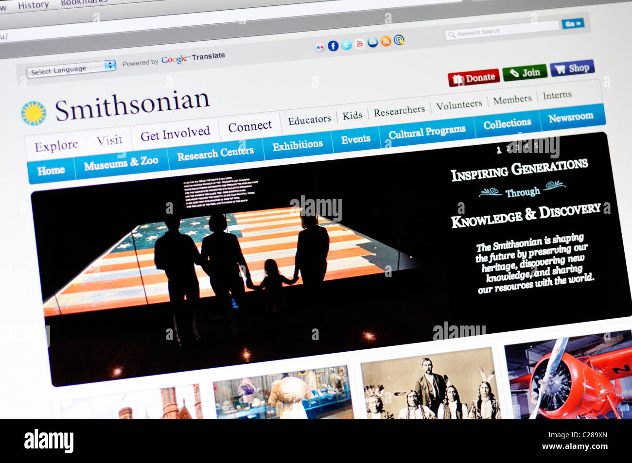 Smithsonian Museum website Stock Photo - Alamy
