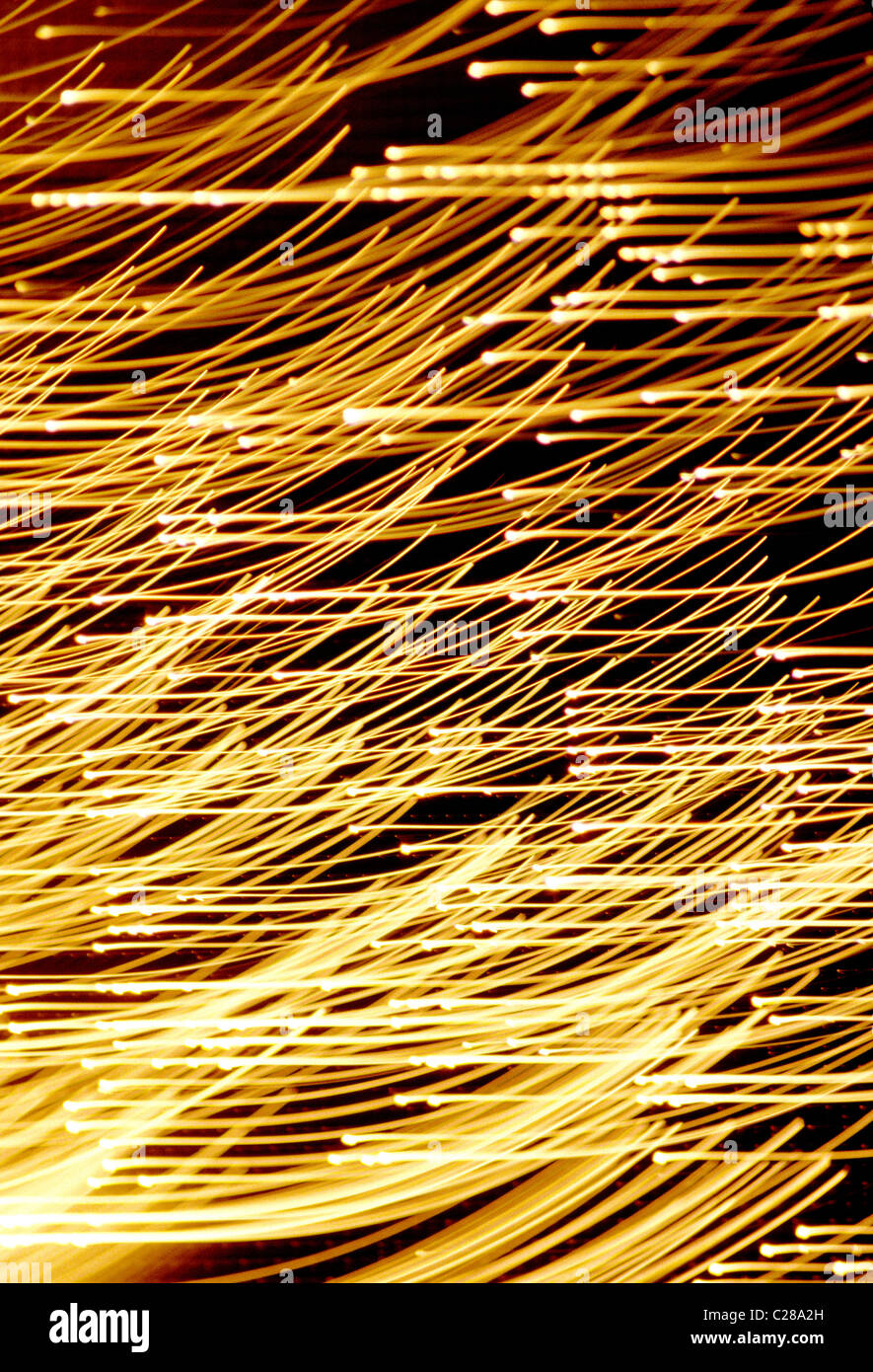 Abstract blurred lights at night created by camera movement Stock Photo ...