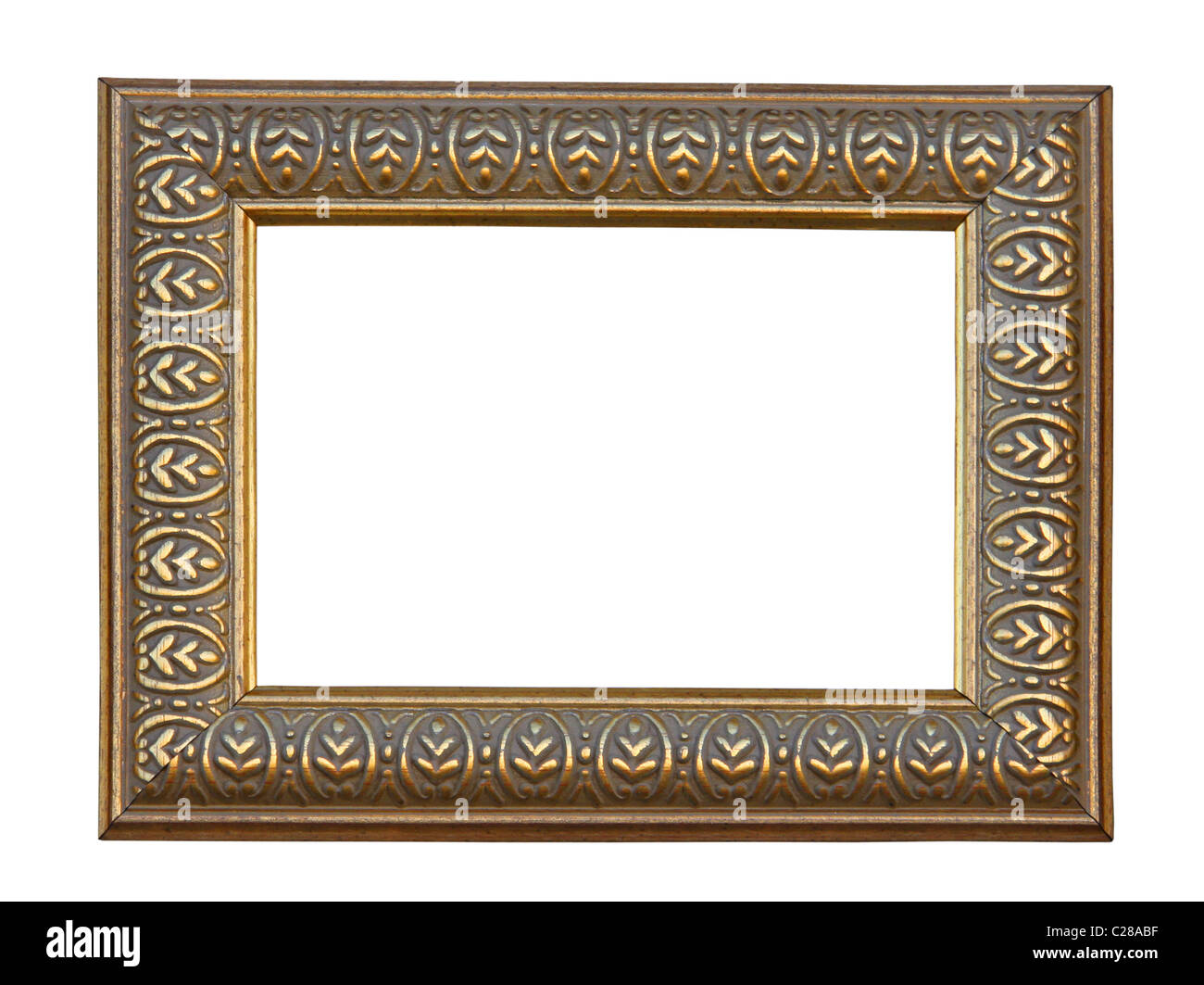 Picture gold frame with a decorative pattern Stock Photo - Alamy