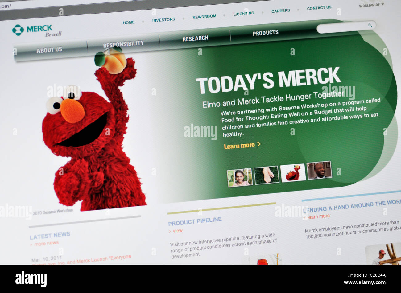 Merck vaccines website Stock Photo - Alamy