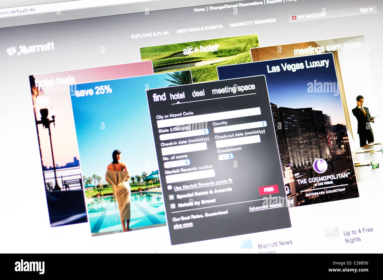 Marriott hotels website Stock Photo - Alamy