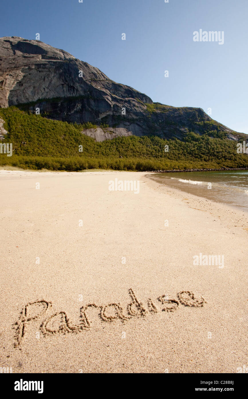 Paradise word hi-res stock photography and images - Alamy