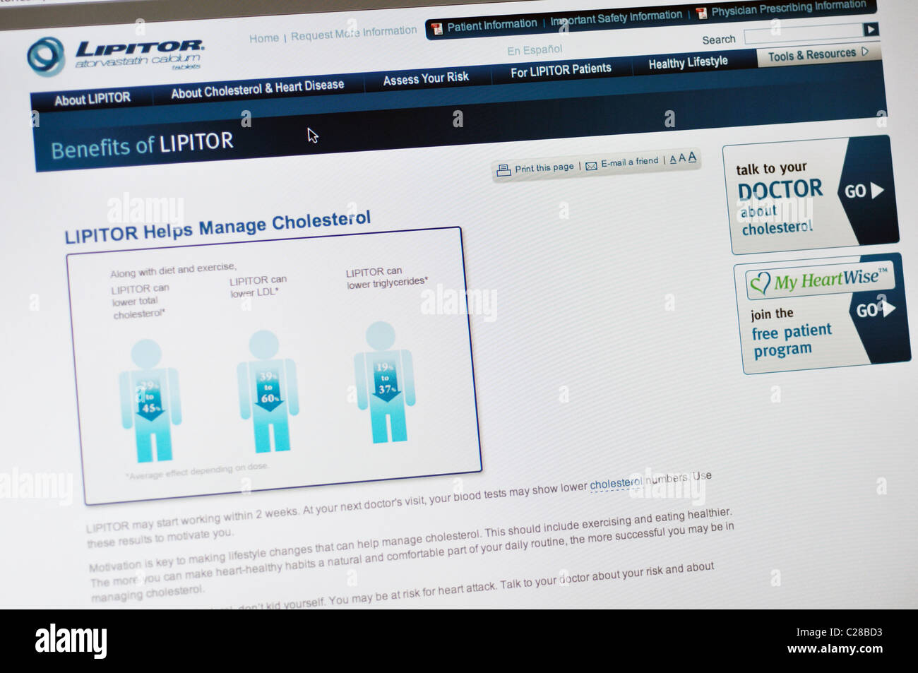 Lipitor website - Pfizer site for its atorvastatin calcium medication ...