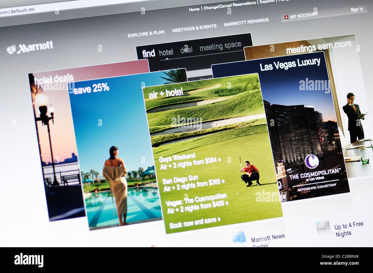 Marriott hotel website Stock Photo - Alamy