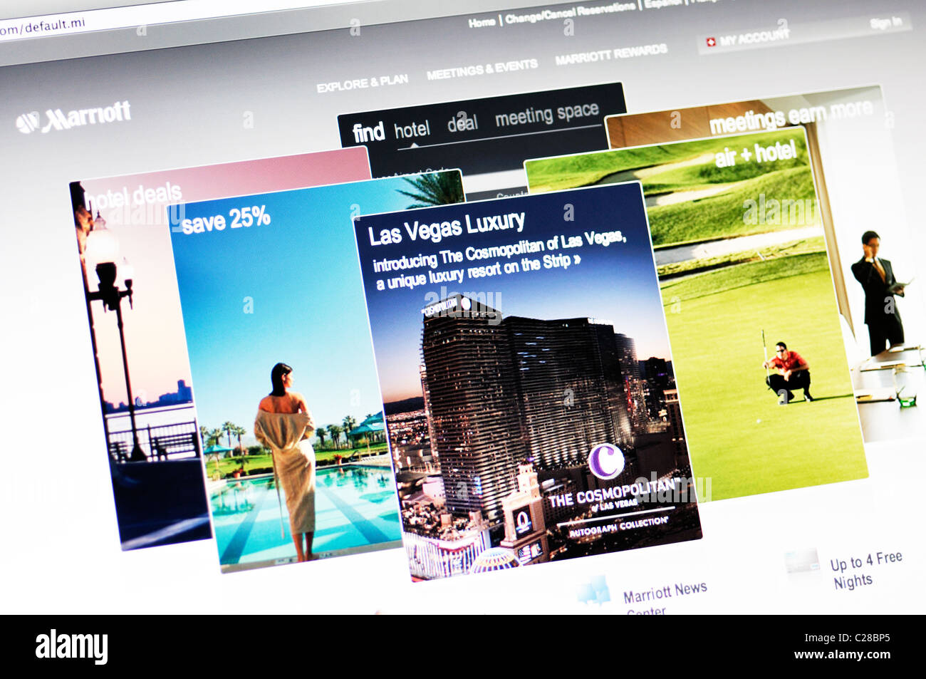 Marriott hotel website Stock Photo - Alamy