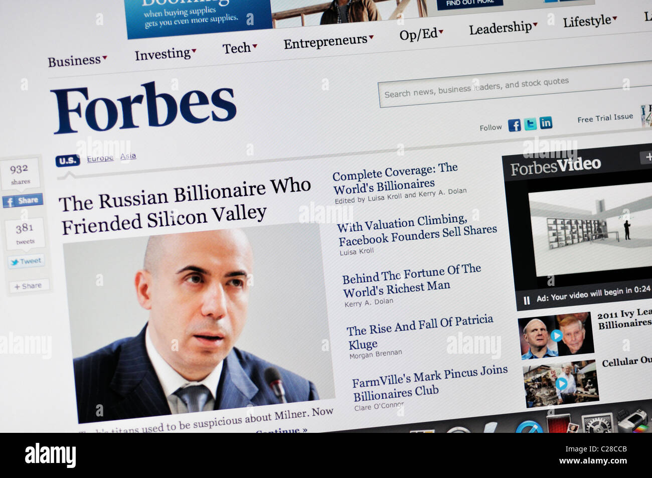 Forbes magazine website Stock Photo - Alamy
