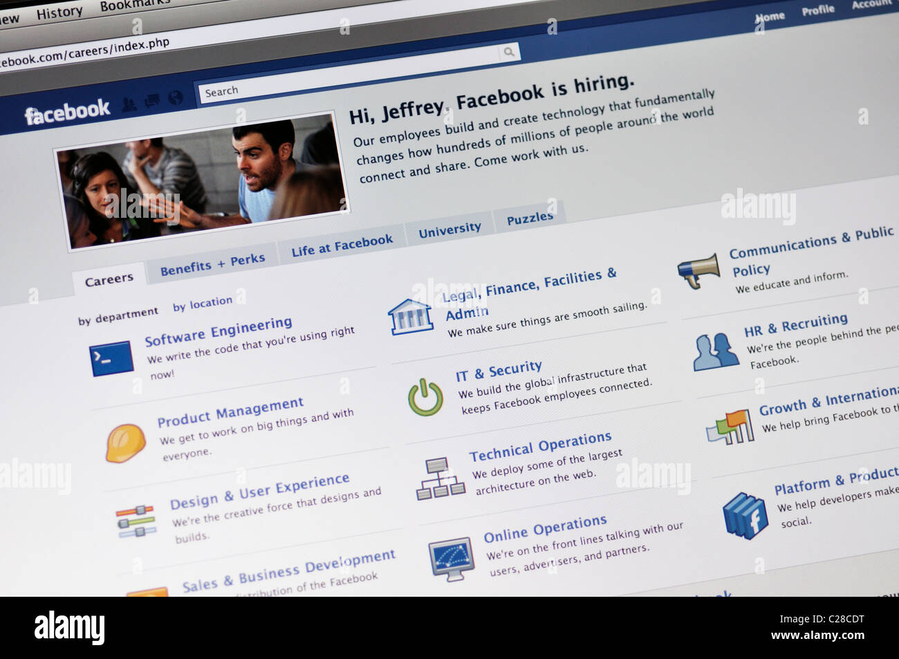Facebook employment hi-res stock photography and images - Alamy