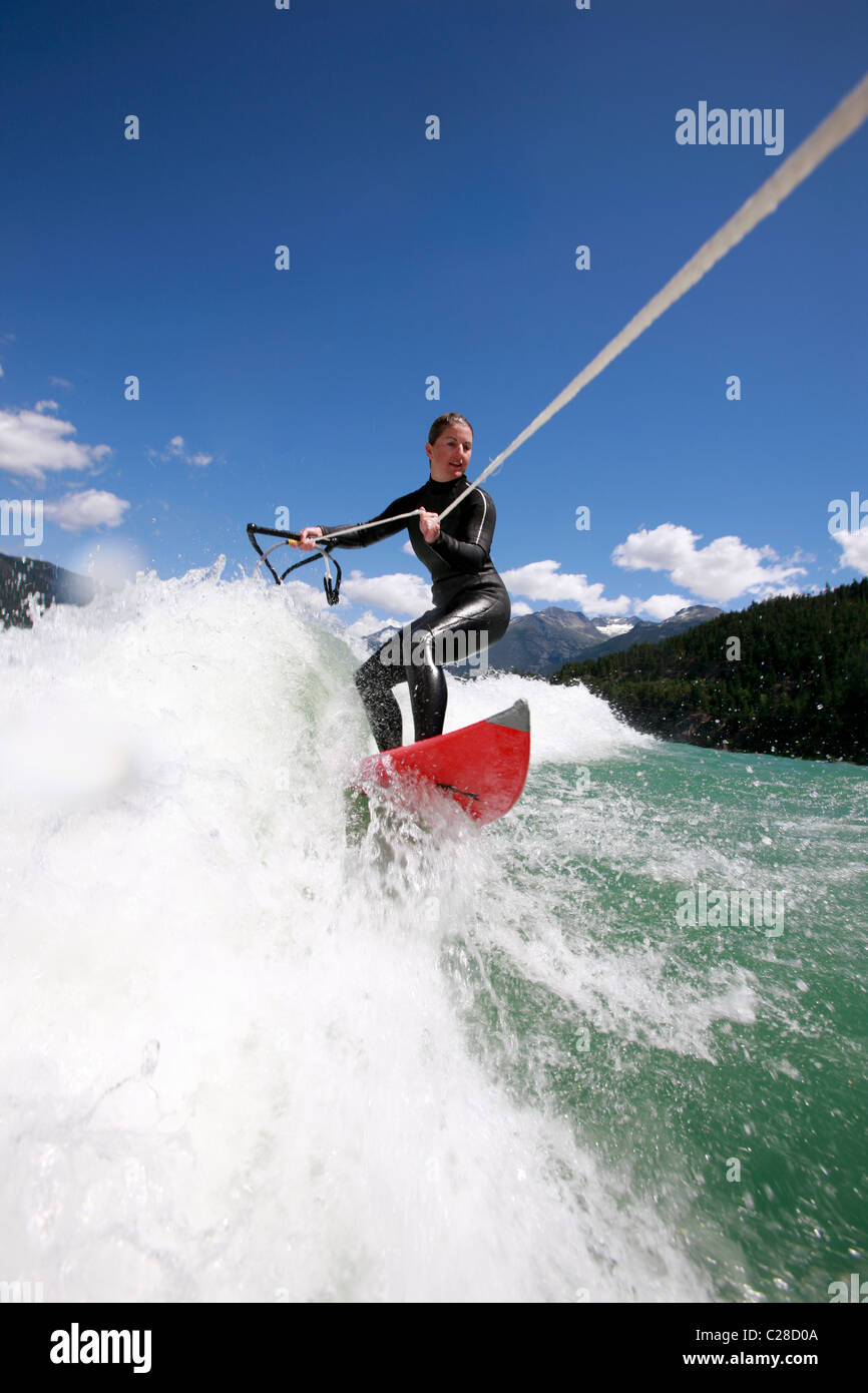 wave boarding in Whistler BC Stock Photo - Alamy