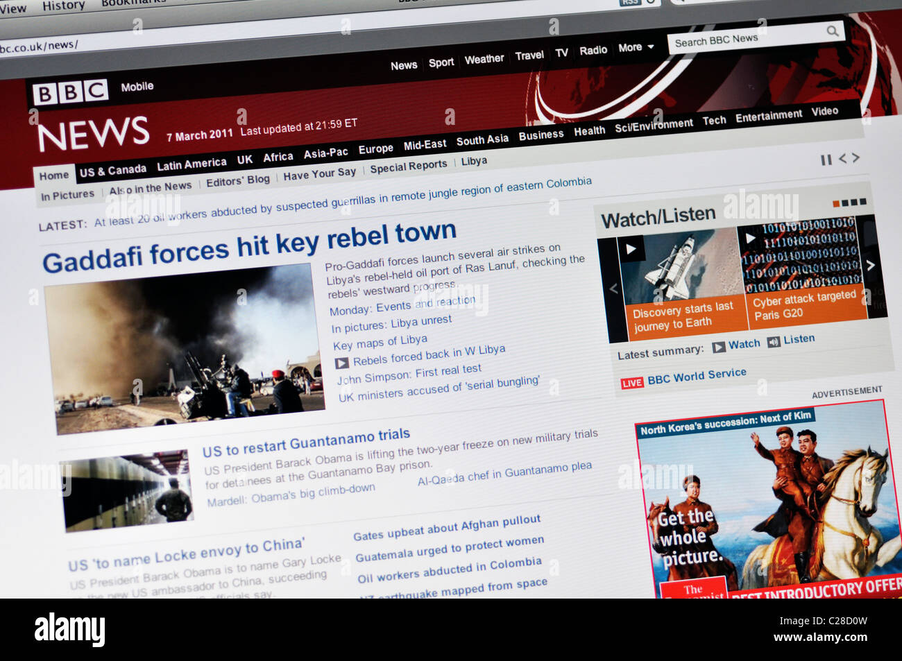 Bbc news website screen shot hi-res stock photography and images - Alamy