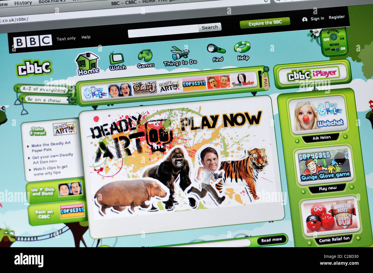 BBC website - CBBC Stock Photo - Alamy