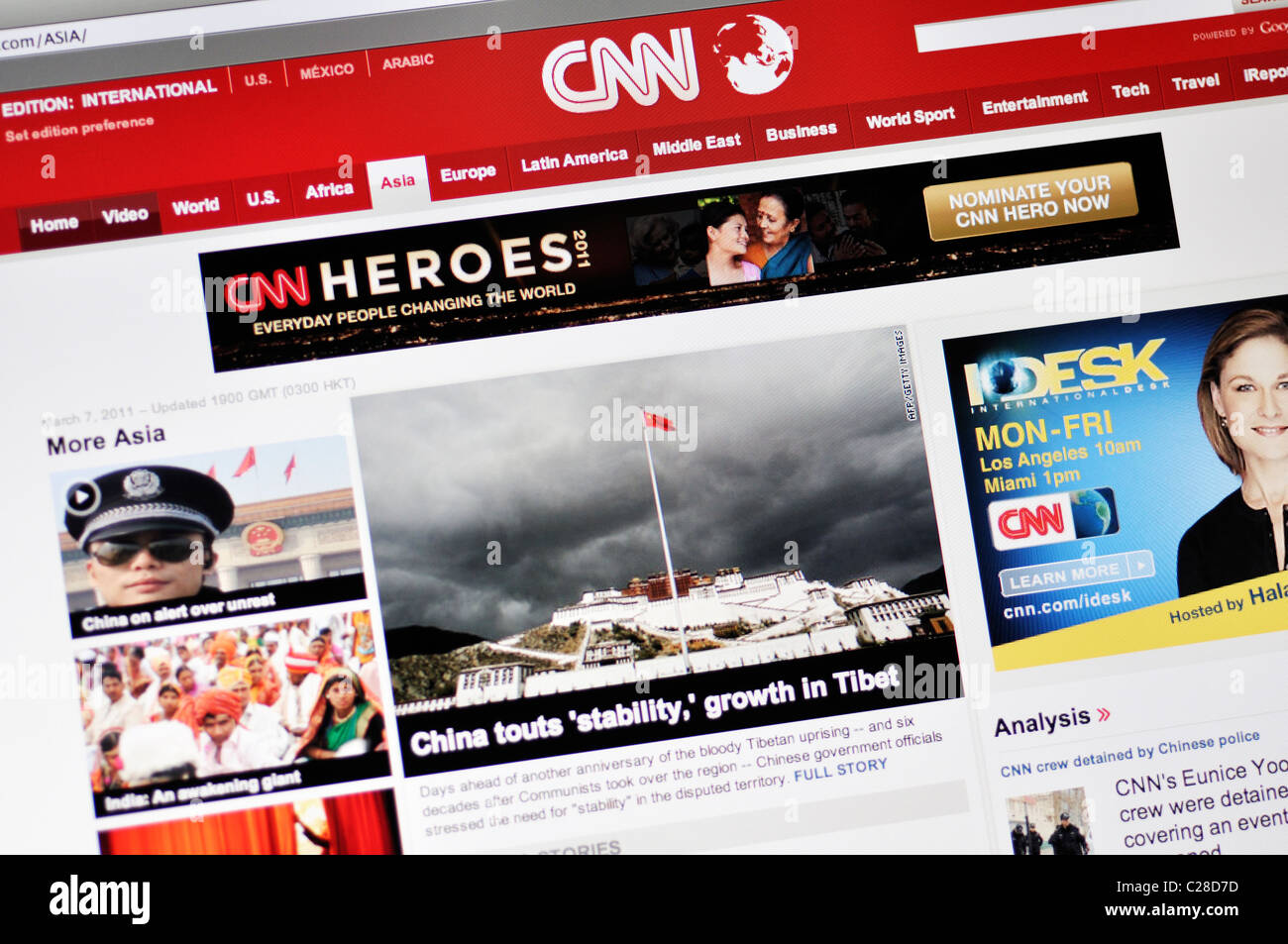 CNN online news website - Asia Stock Photo - Alamy