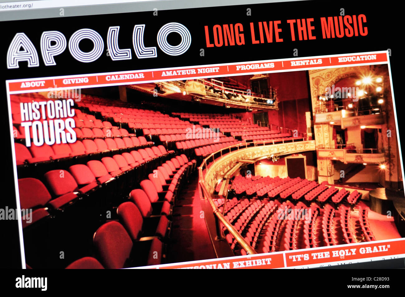 Apollo theater website Stock Photo - Alamy