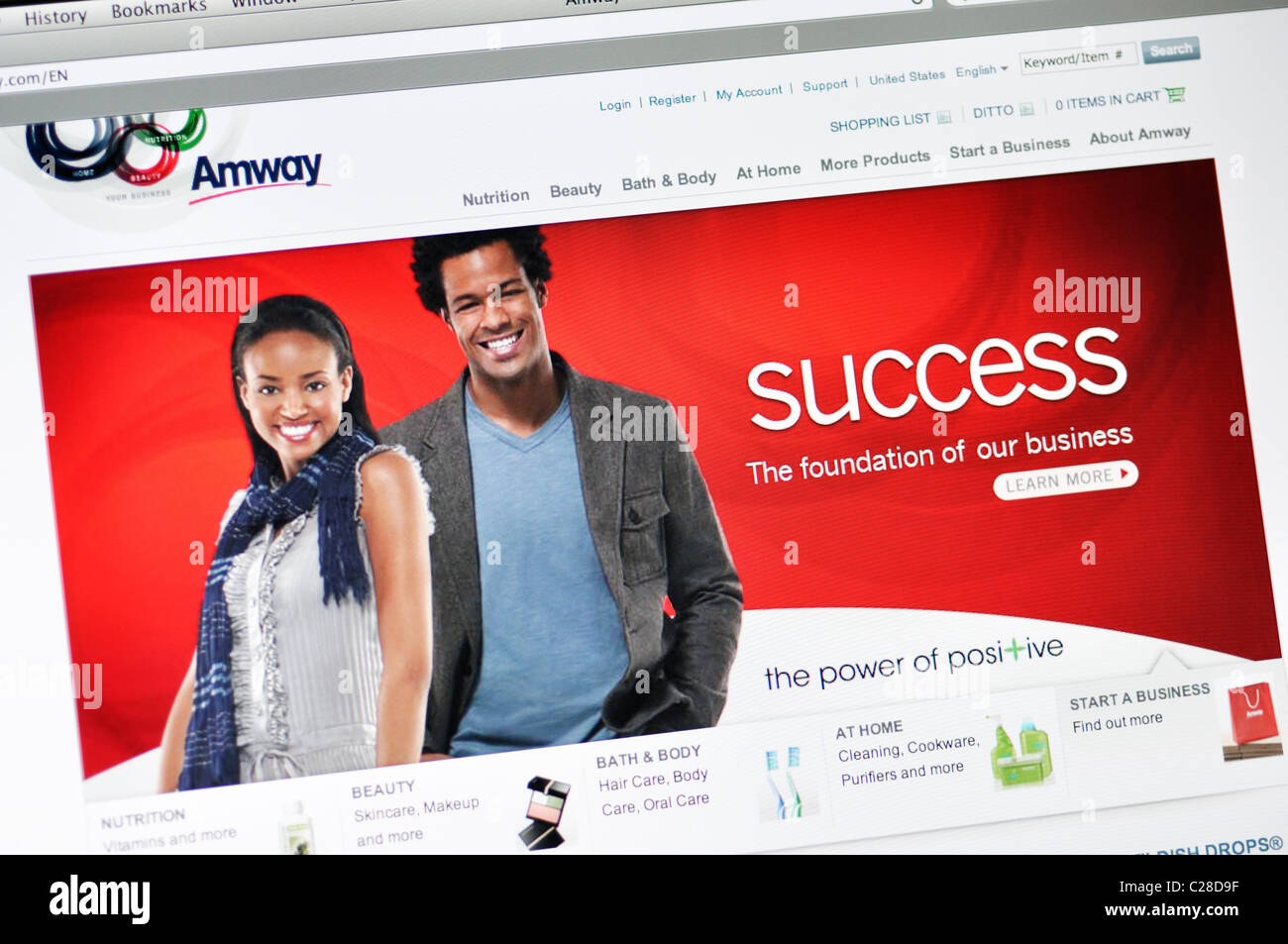 Amway direct selling network website Stock Photo - Alamy
