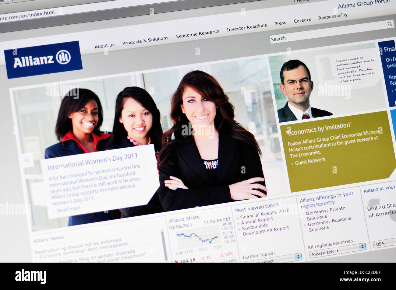 Allianz insurance website Stock Photo - Alamy