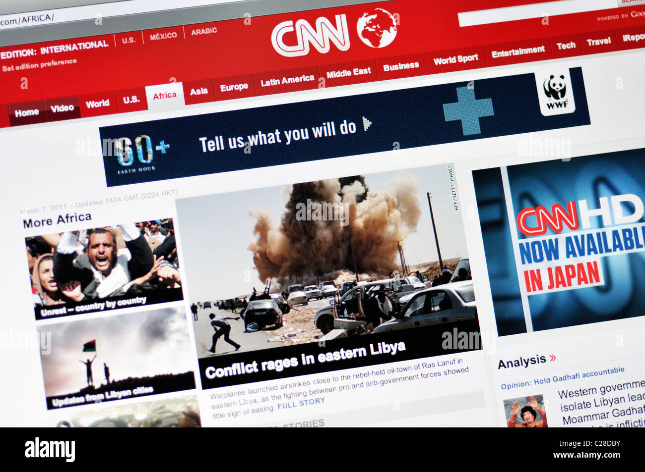 CNN online news website - Africa Stock Photo - Alamy