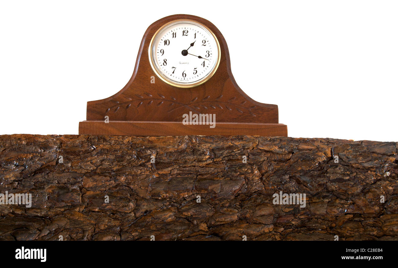 Clock on Mantle Stock Photo - Alamy