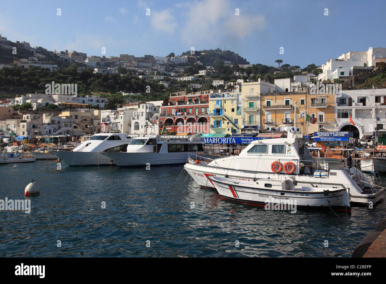 Marina Grande harbour, The Island of Capri, Bay of Naples, Italy Stock ...