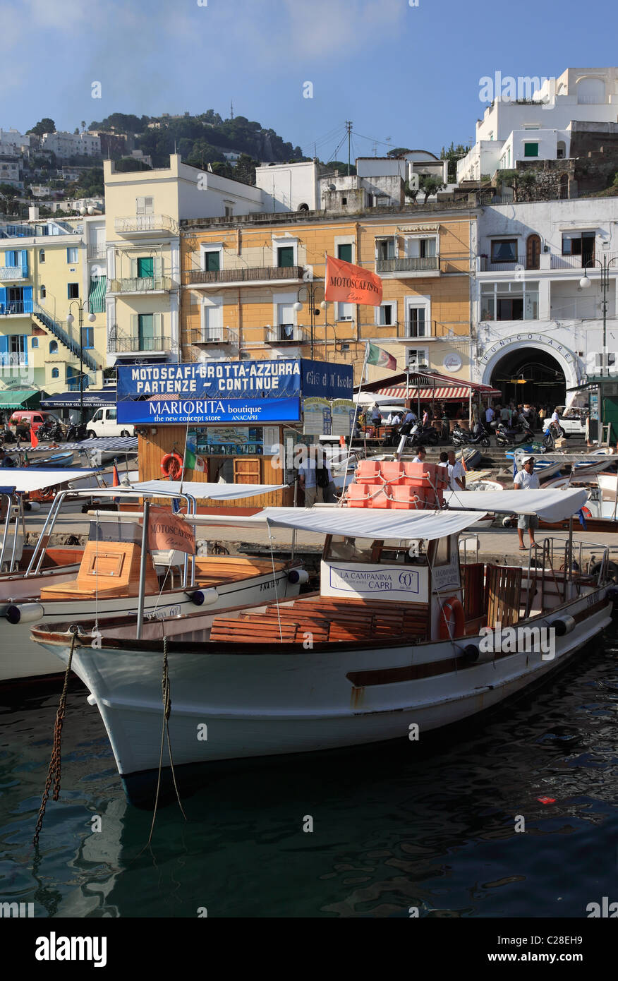 Marina Grande harbour, The Island of Capri, Bay of Naples, Italy Stock ...