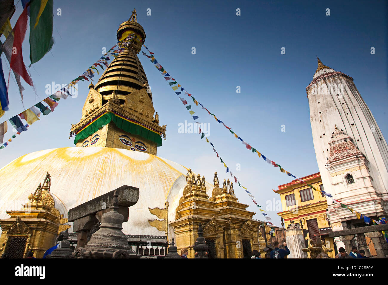 Swayambhunath temple stupa Kathmandu. Nepal Stock Photo - Alamy